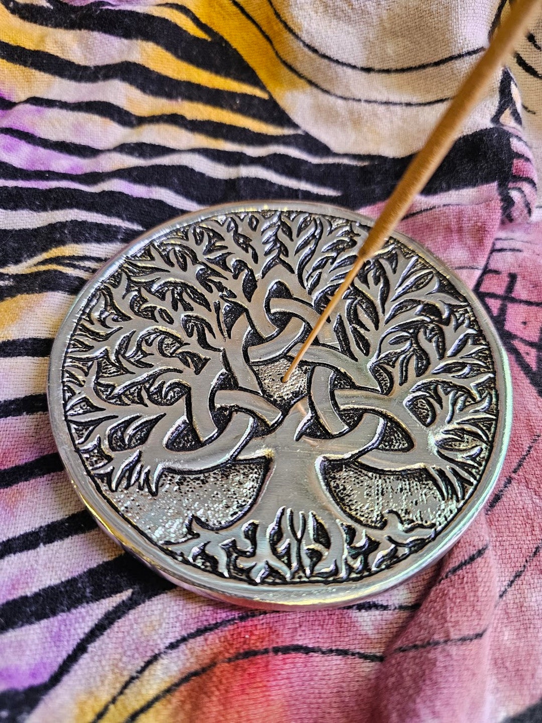 Celtic Tree of Life Metal Incense Burner, Irish Incense Stick Holder ...