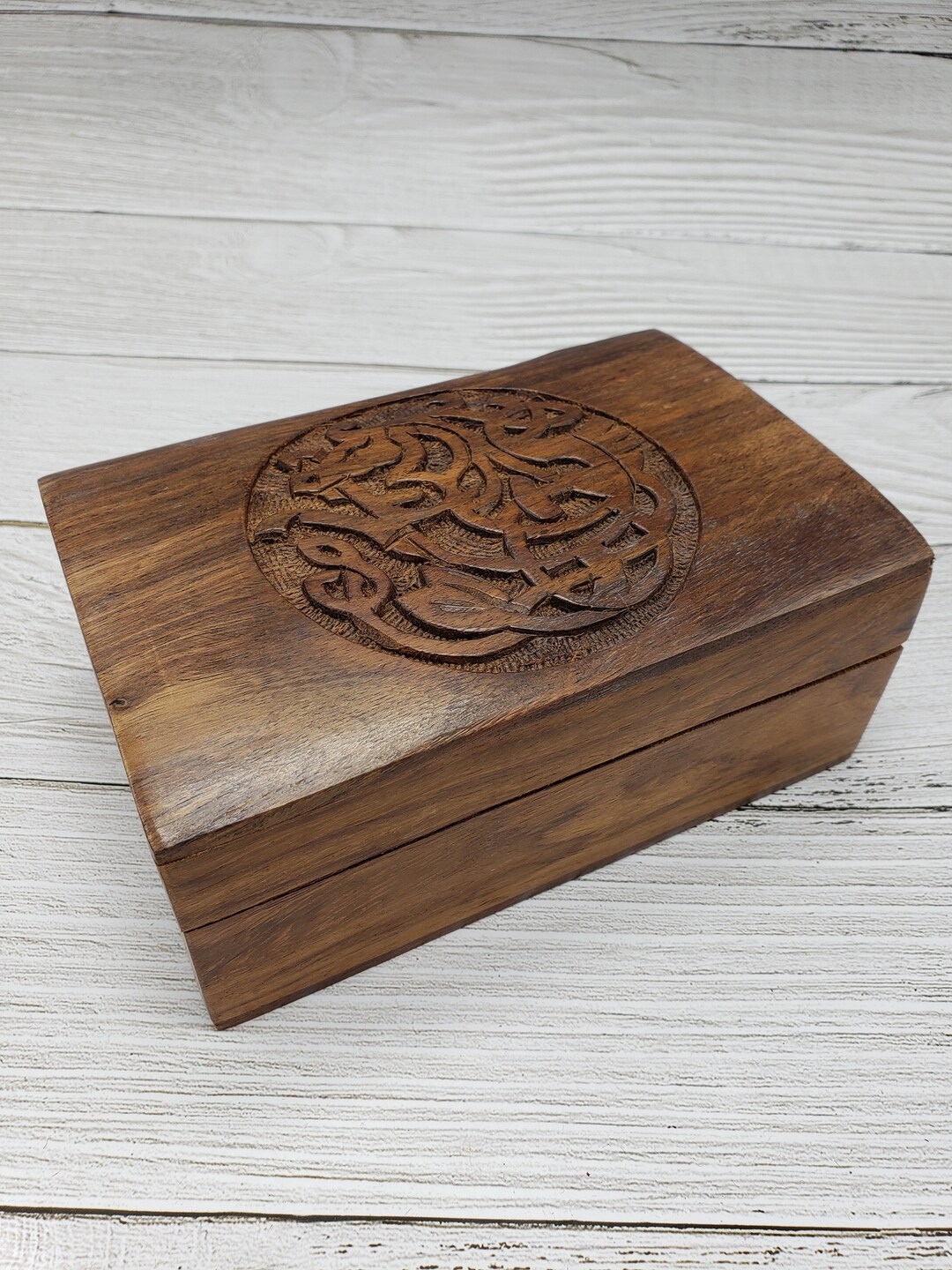 Celtic Dragon Wood Celtic Box, Irish Wooden Box, Renaissance Welsh ...
