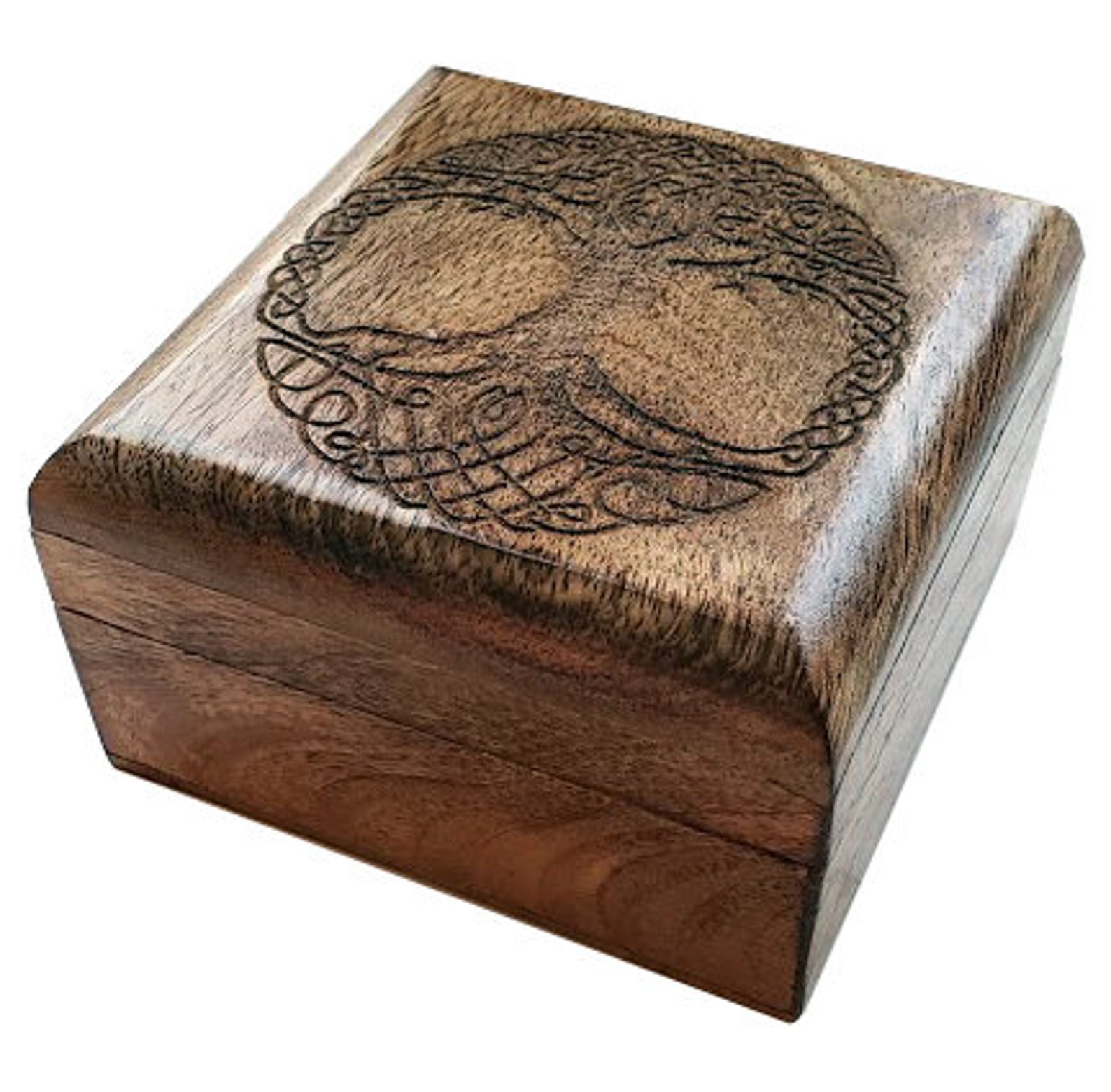 Tree of Life Wood Celtic Box Irish Wooden Box Renaissance - Etsy