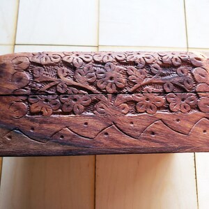 Flower Wood Celtic Box, Floral Irish Wooden Box, Renaissance Welsh ...