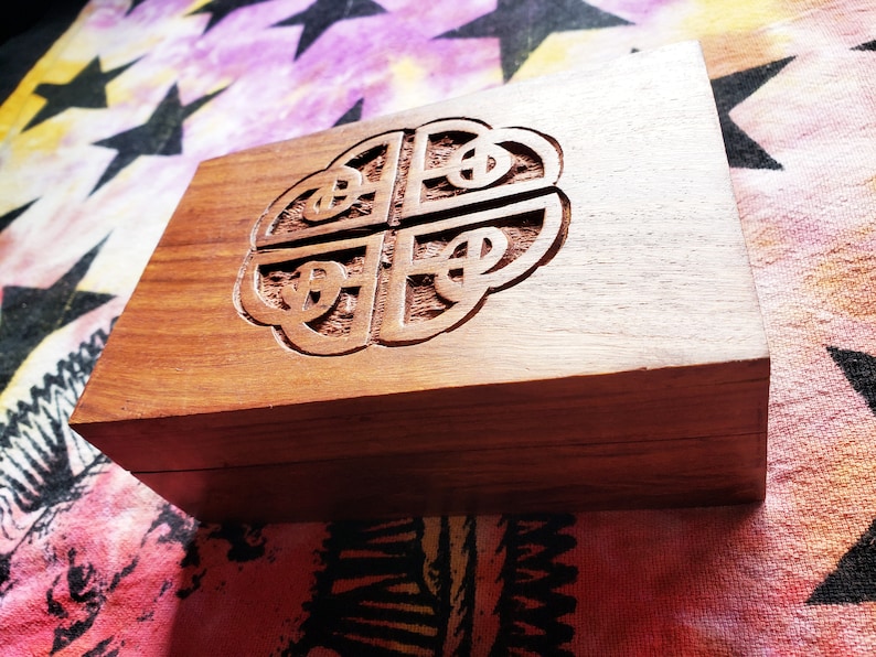 Celtic Knot Wood Celtic Box Irish Wooden Box Renaissance - Etsy