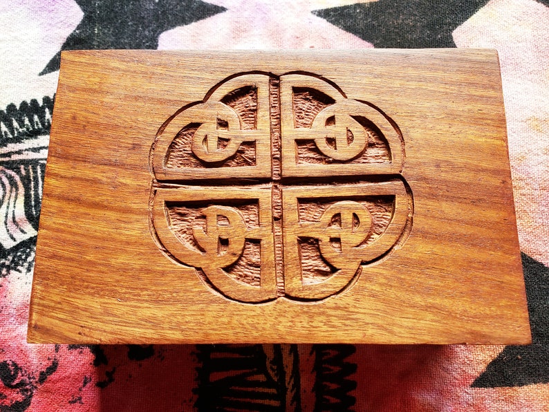 Celtic Knot Wood Celtic Box Irish Wooden Box Renaissance - Etsy