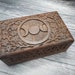 Triple Moon Wood Celtic Box Set, Irish Wooden Box, Welsh Keepsake, Hand ...