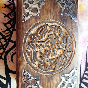 Celtic Knot Wood Celtic Box Set, Irish Wooden Box, Welsh Keepsake, Hand ...