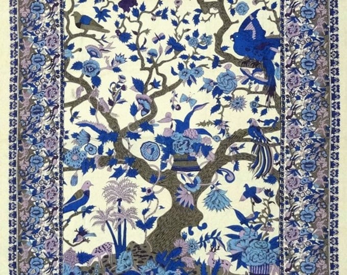 Blue Celtic Tree of Life Tapestry, Fabric Decor, Irish Bed Spread ...
