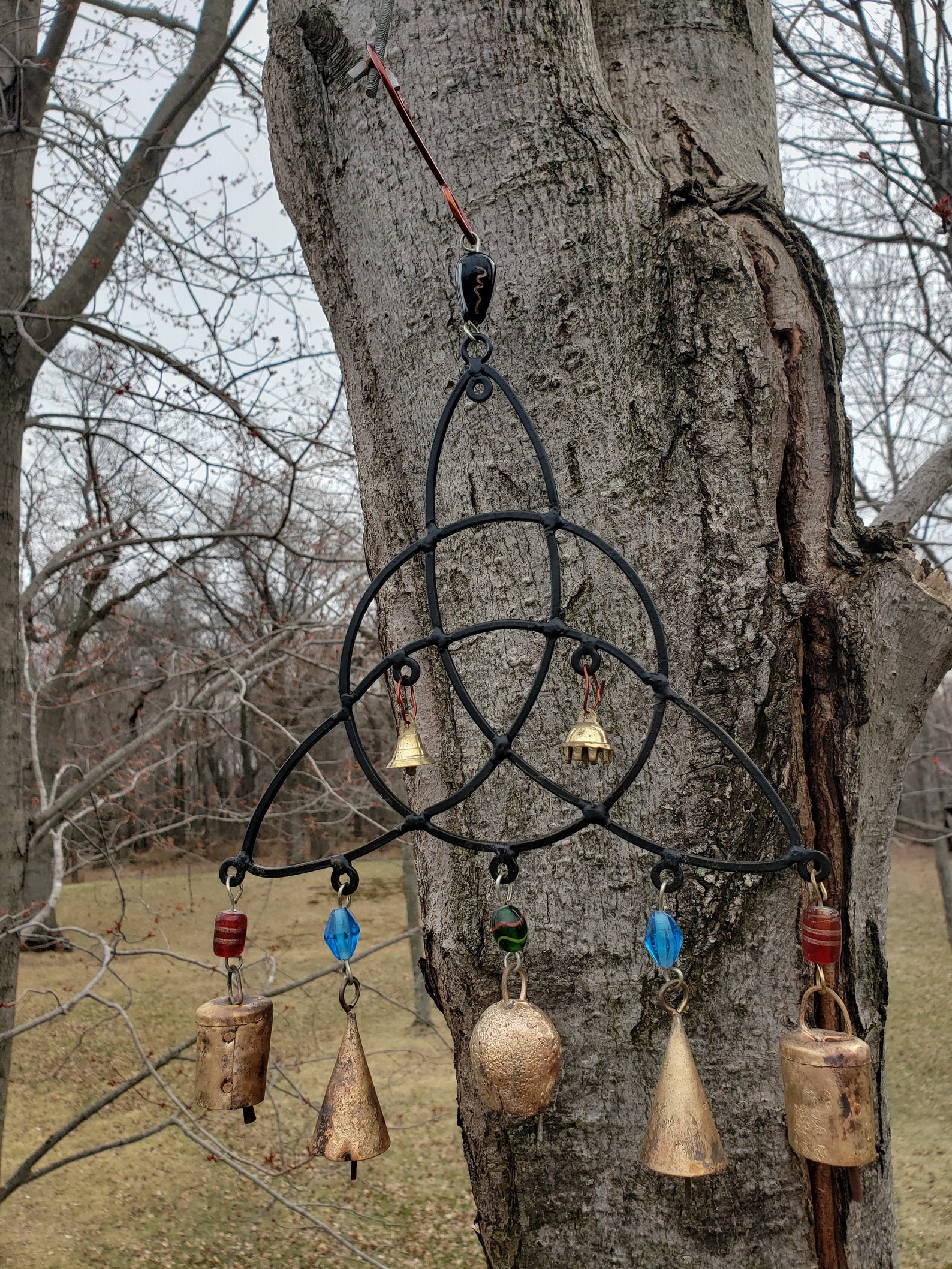 Metal Celtic Knot Wind Chime Irish Sun Catcher With Bells - Etsy