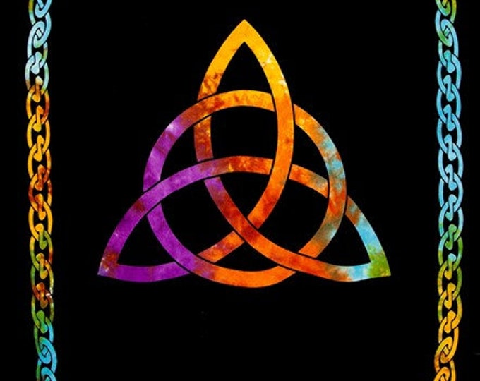 Tie Dye Triquetra Celtic Curtain - Single Panel, Irish Window Cover ...