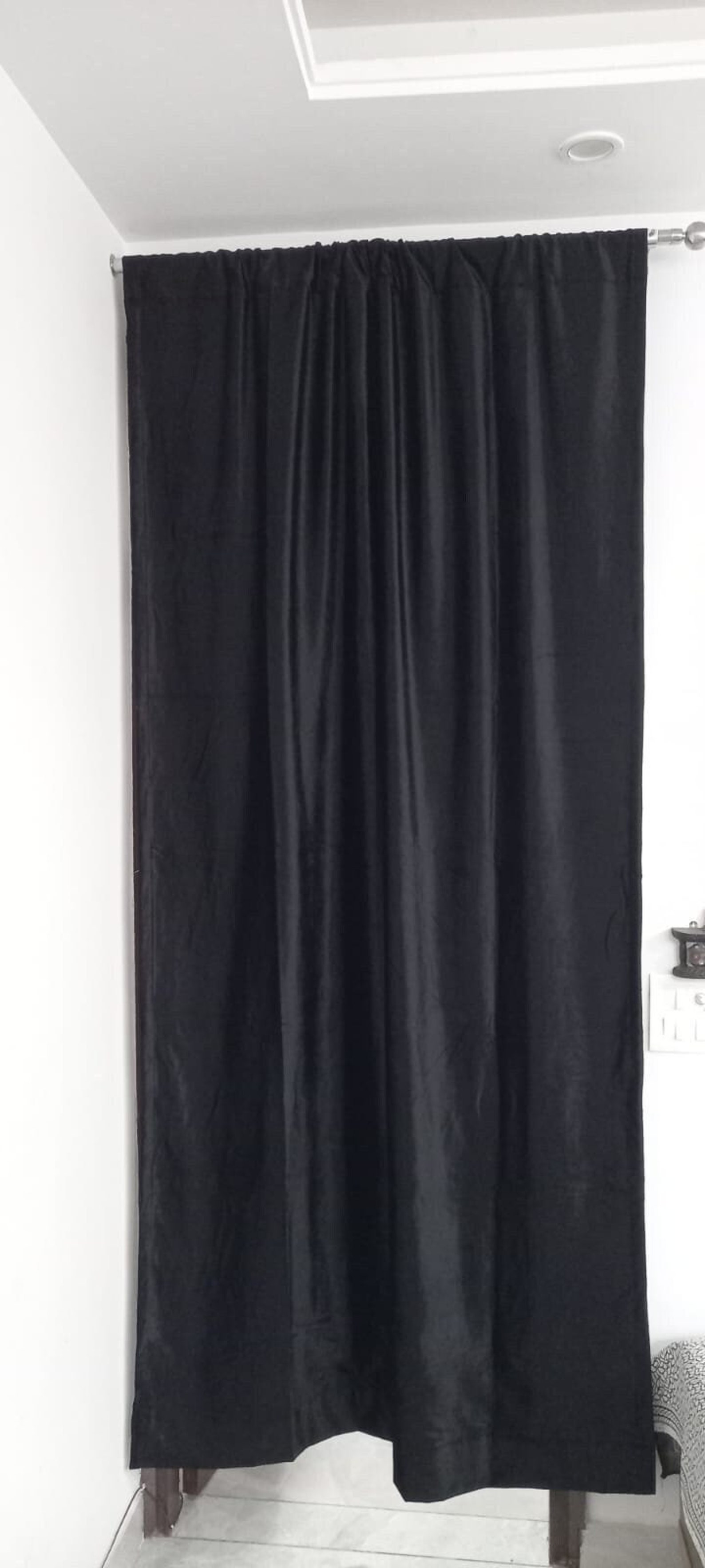 Black Velvet Curtain Pair (2 Panels) - Select Size and Style - Etsy