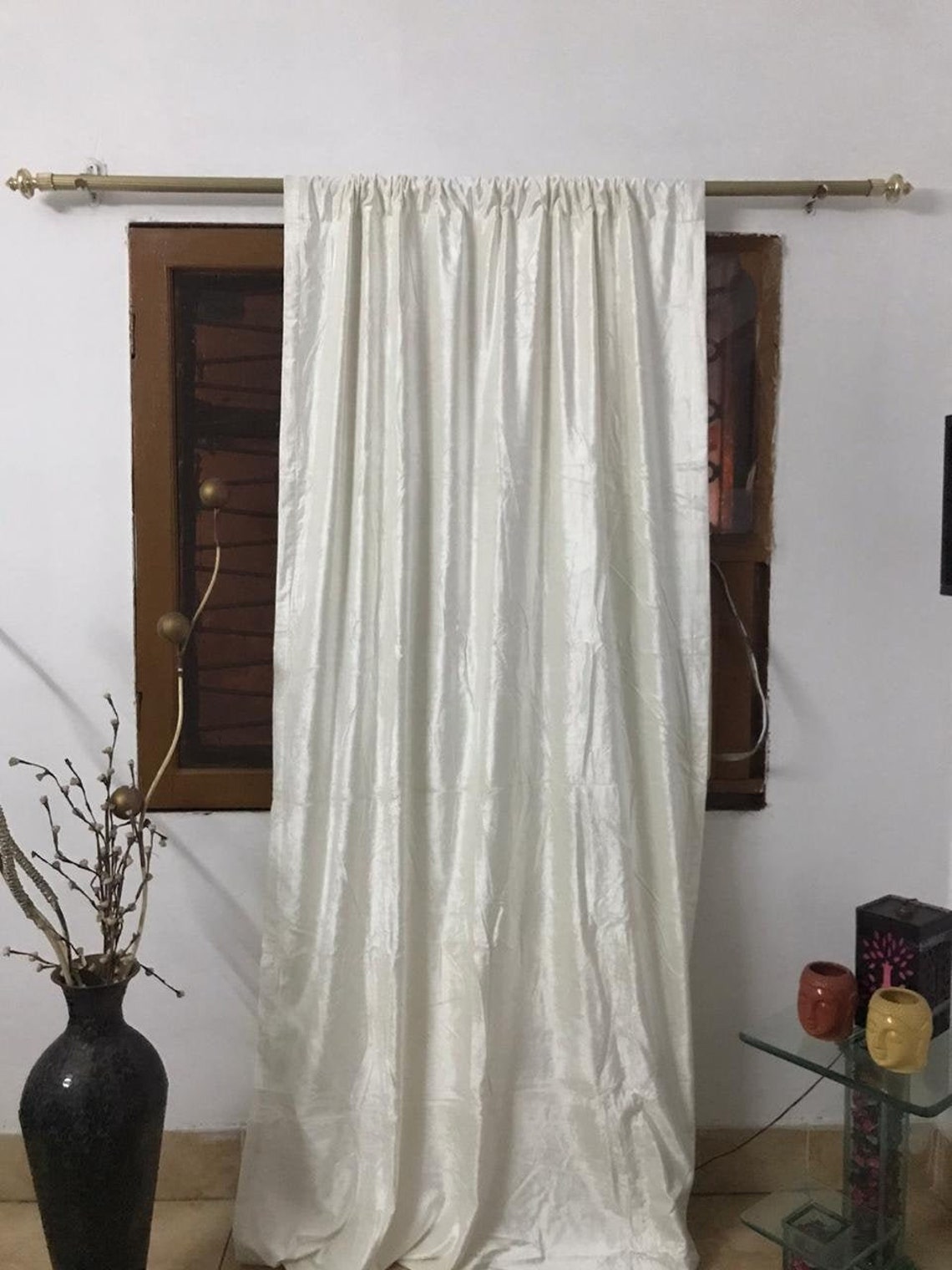 Pair of IVORY Velvet Curtains Bedroom Velvet Curtains Living - Etsy