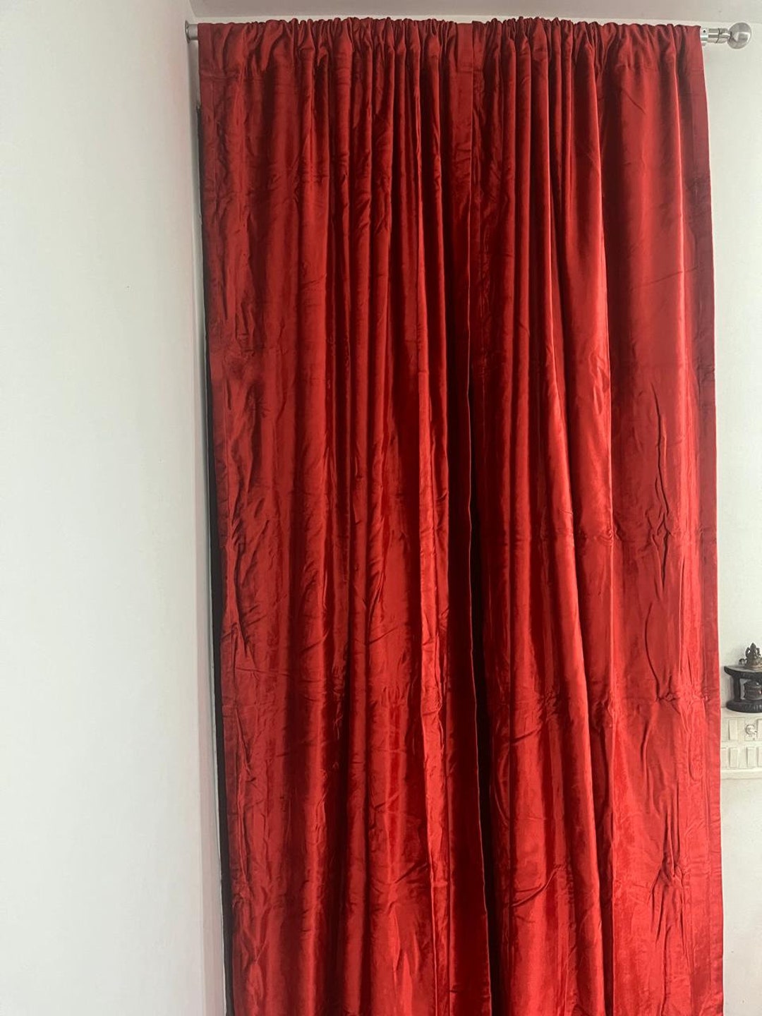 Burgundy Sheen Velvet Curtain Made From 100% VELVET - Heavy Thick ...
