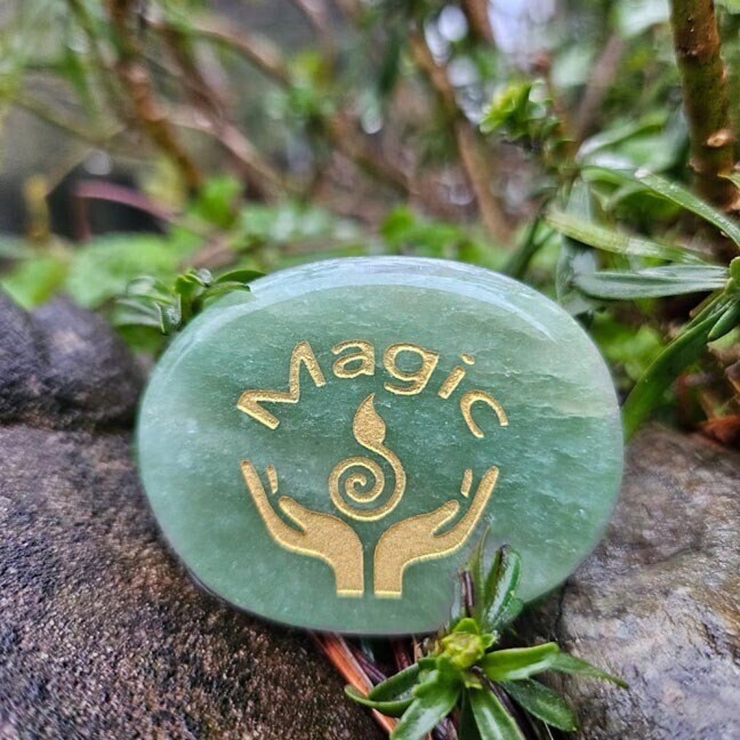 MAGIC Pocket Palm Word Stone in Green Aventurine Valentine's Day Gifts ...