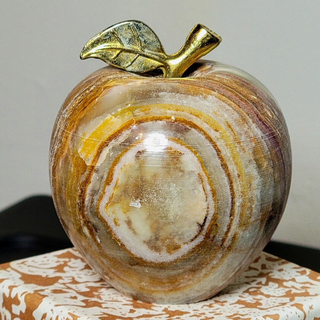 Natural Onyx APPLE - Teacher Gift Nature Lover - Etsy