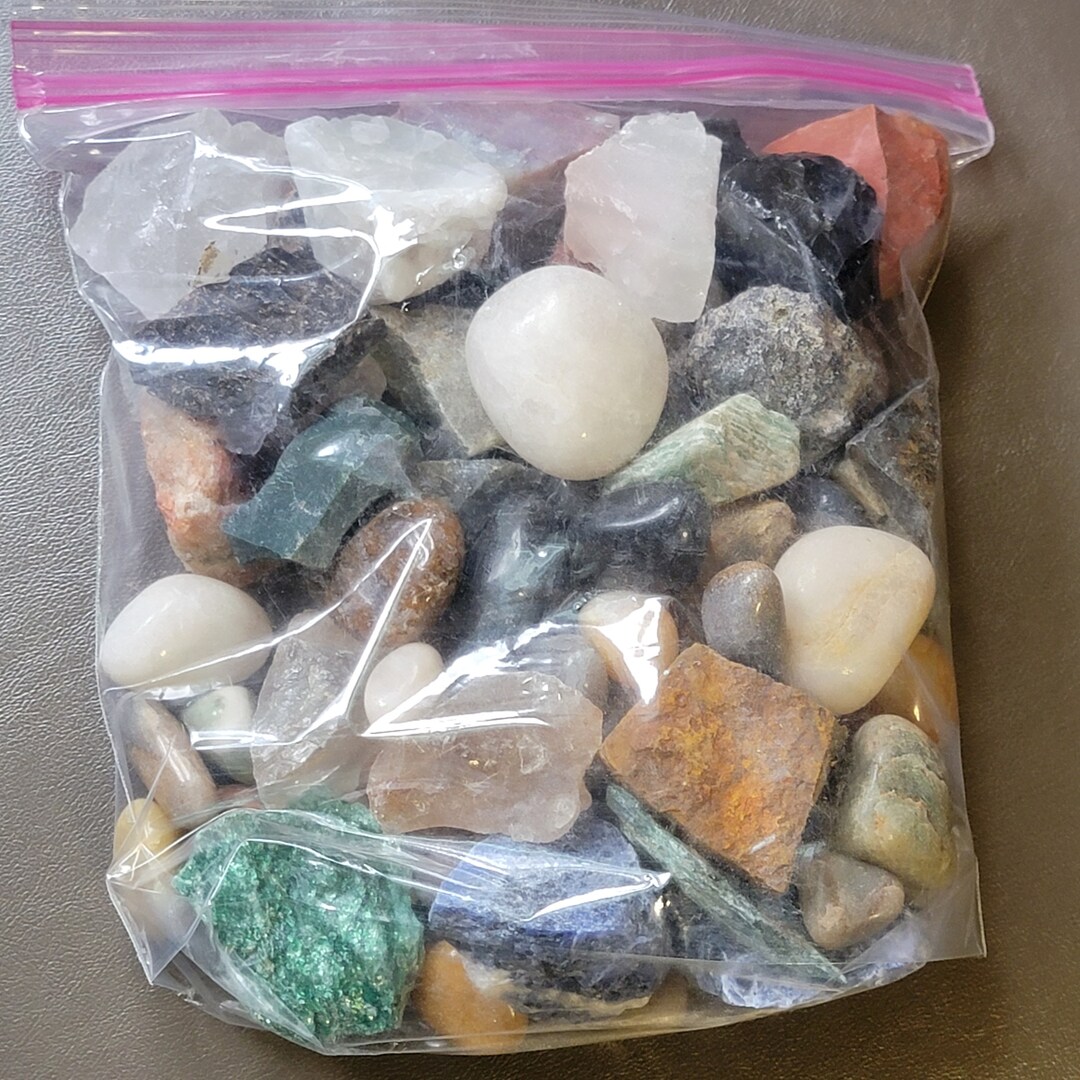 3 Pound Bags of Mixed Tumbles and Raw Stones! Flower Planters, Birthday ...