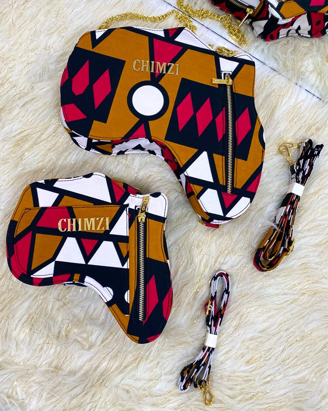 Africa Map Shaped Ankara Backpack With Zippers/ African Kente Print ...