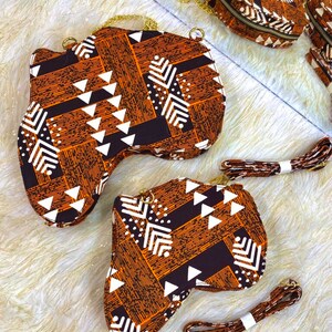 Africa Map Shaped Ankara Backpack With Zippers/ African Kente Print ...