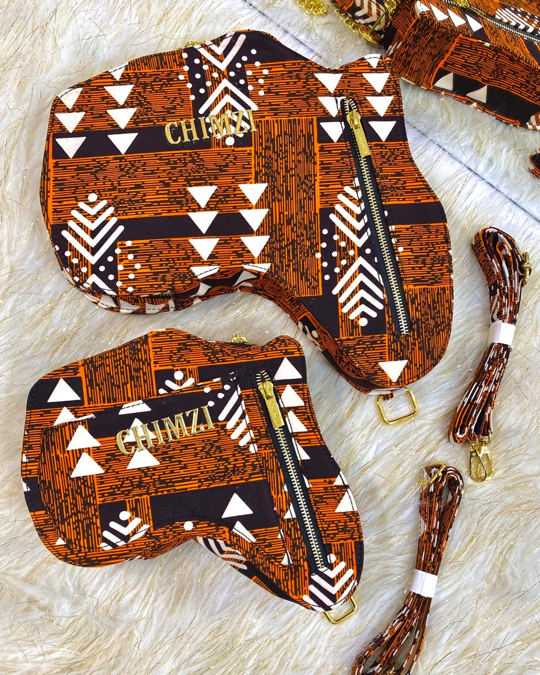 Africa Map Shaped Ankara Backpack With Zippers/ African Kente Print ...