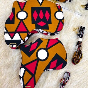 Africa Map Shaped Ankara Backpack With Zippers/ African Kente Print ...