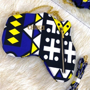 Africa Map Shaped Ankara Backpack With Zippers/ African Kente Print ...