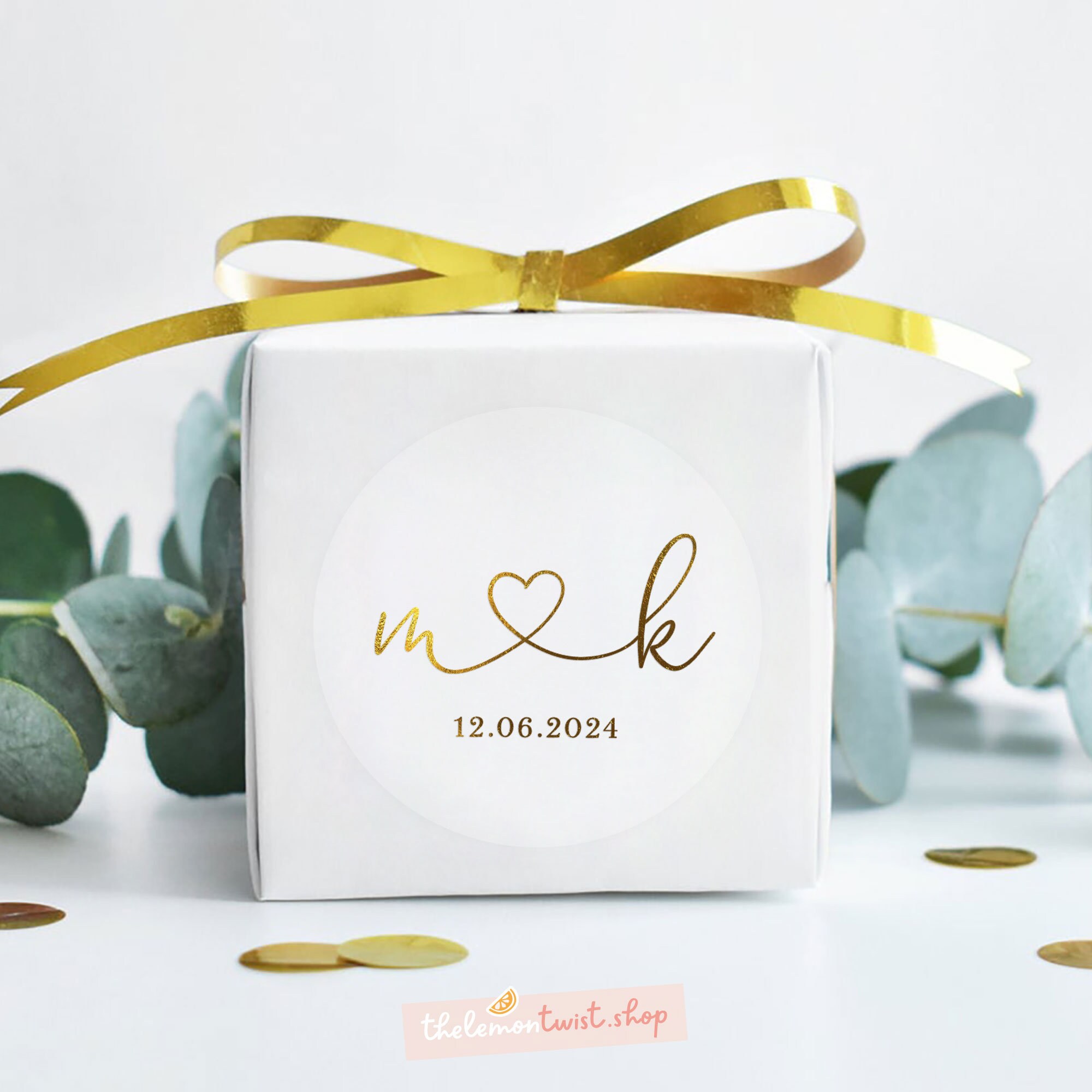 Wedding Stickers Invitation Seals Wedding Favor Stickers Initial ...