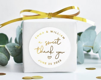 Wedding Thank You Favor Stickers - Etsy