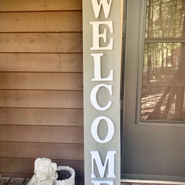 Vertical Welcome Sign - Etsy