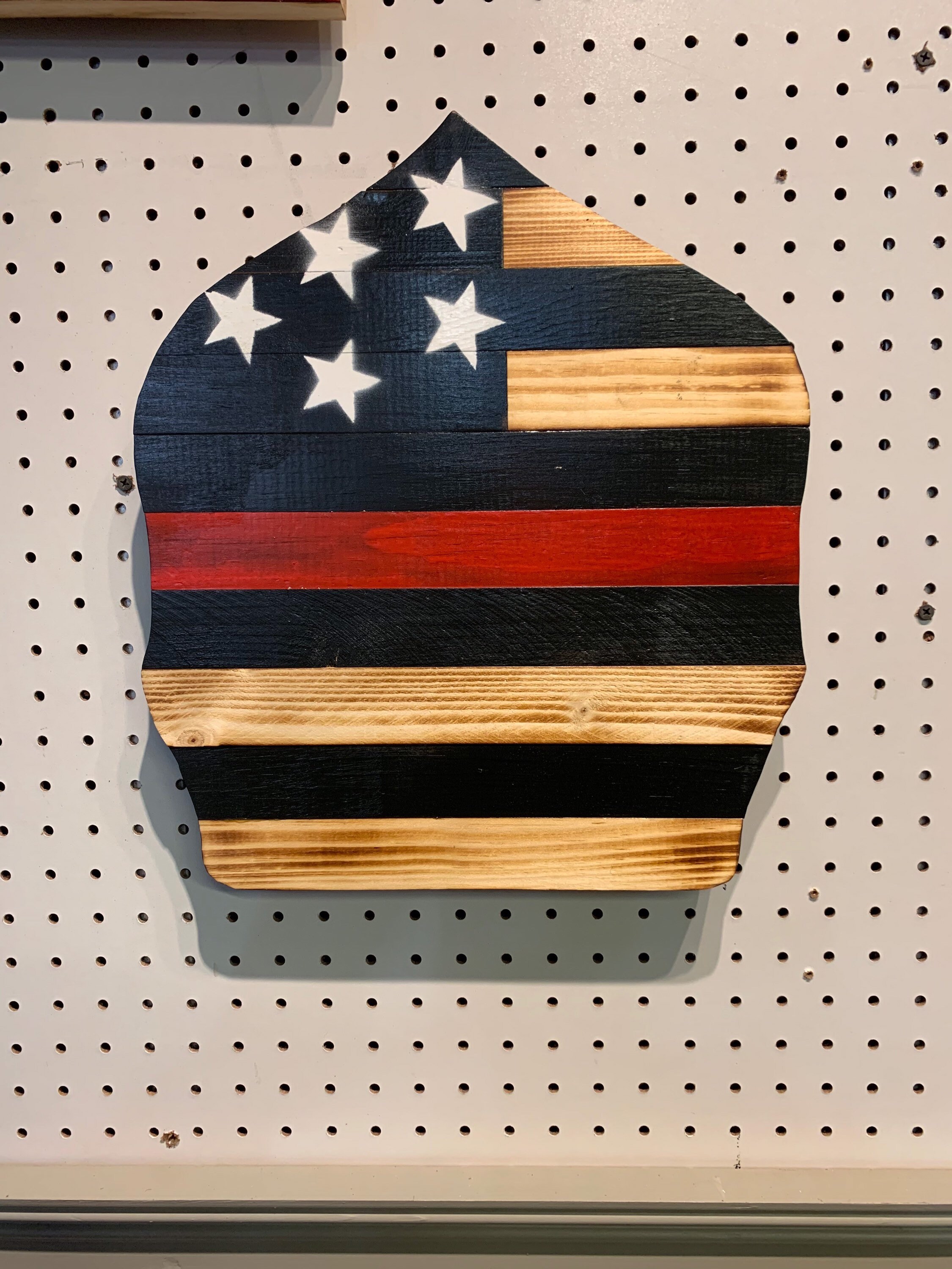 Thin Red Line Fireman Helmet Shield Fireman Gift Firefighter - Etsy