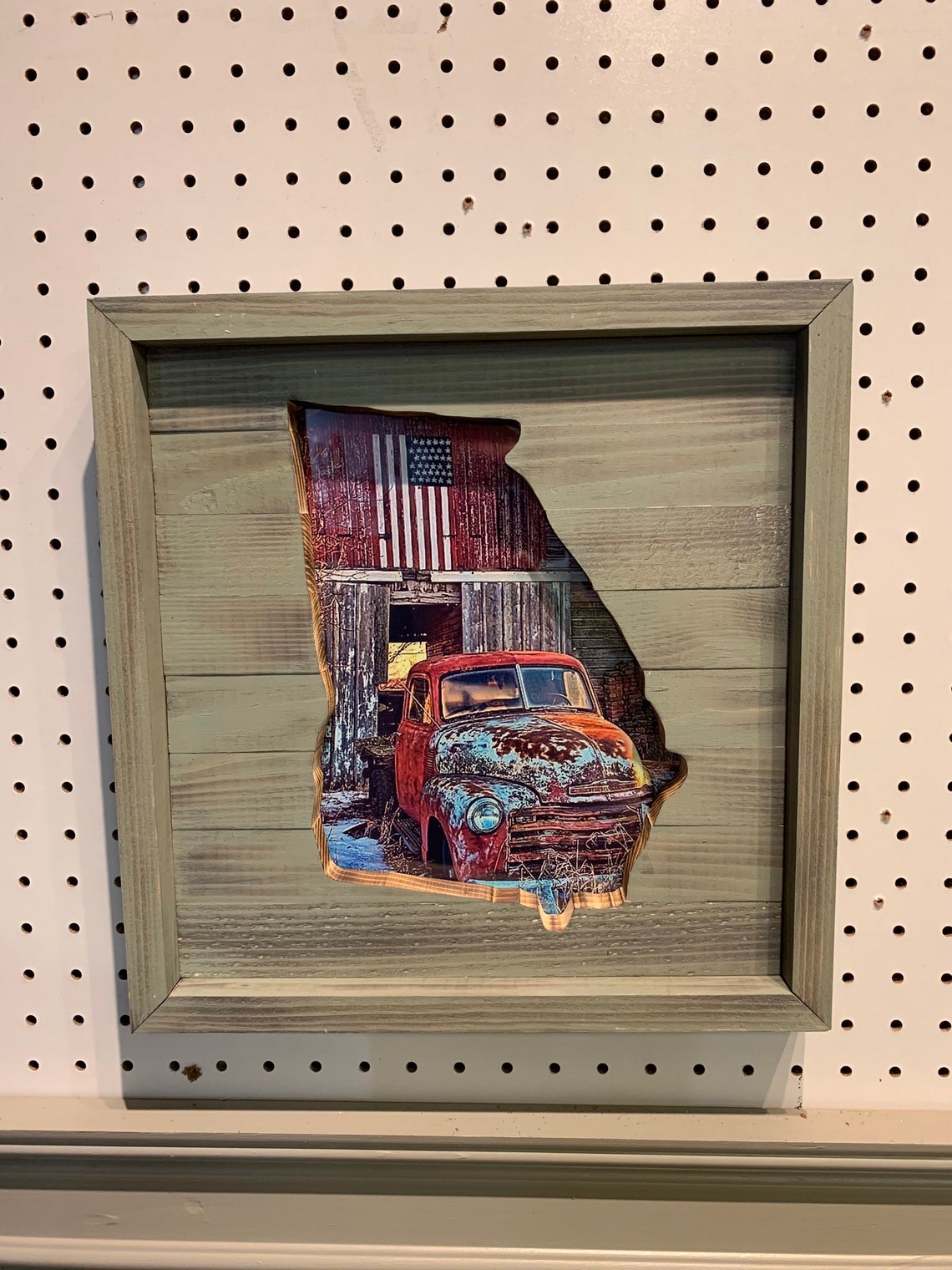 State of Georgia Truck Picture Frame Vintage Trucks Classic - Etsy