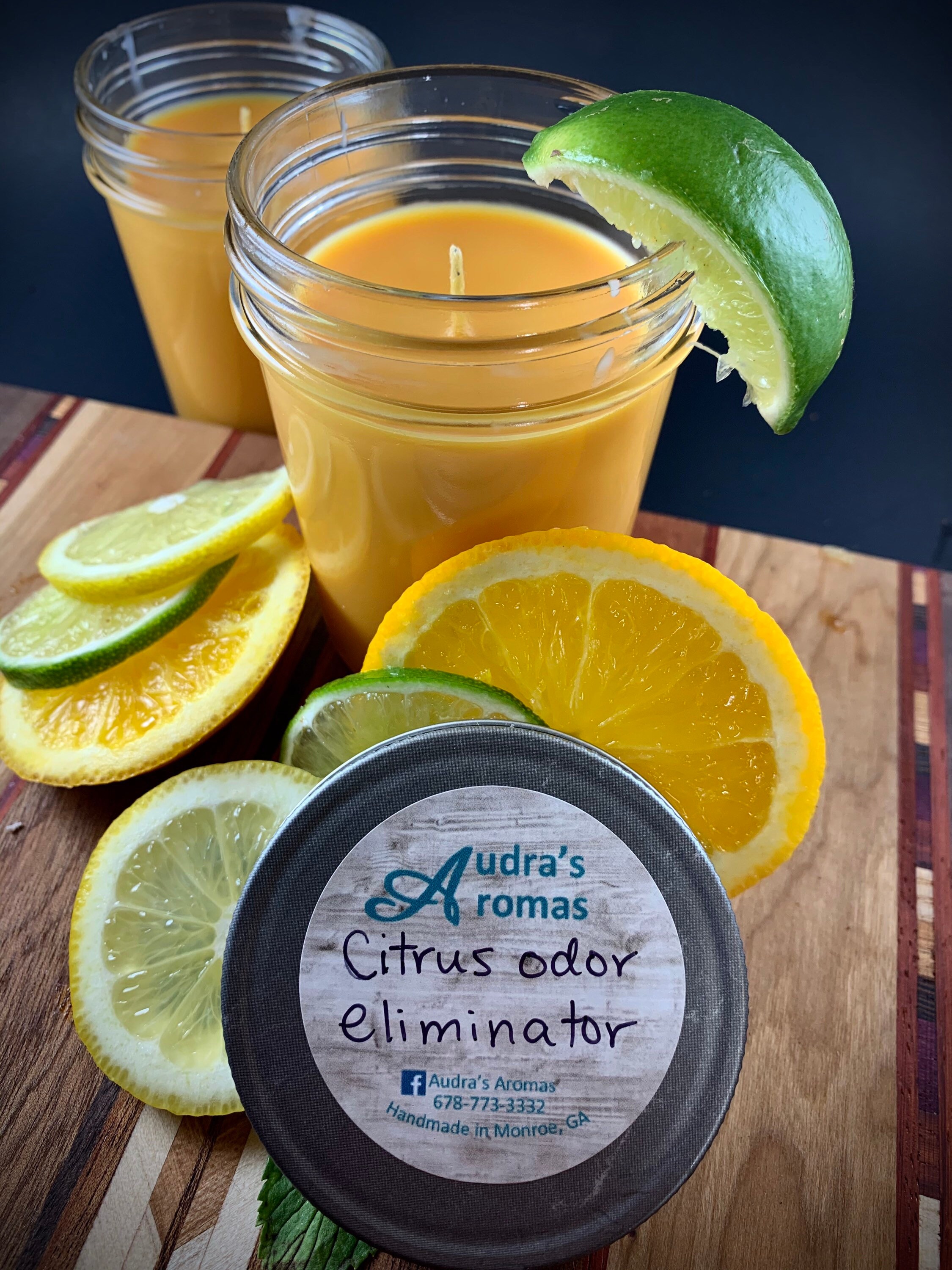 Citrus Odor Eliminator Scented Candle Lemon Candle Odor Etsy