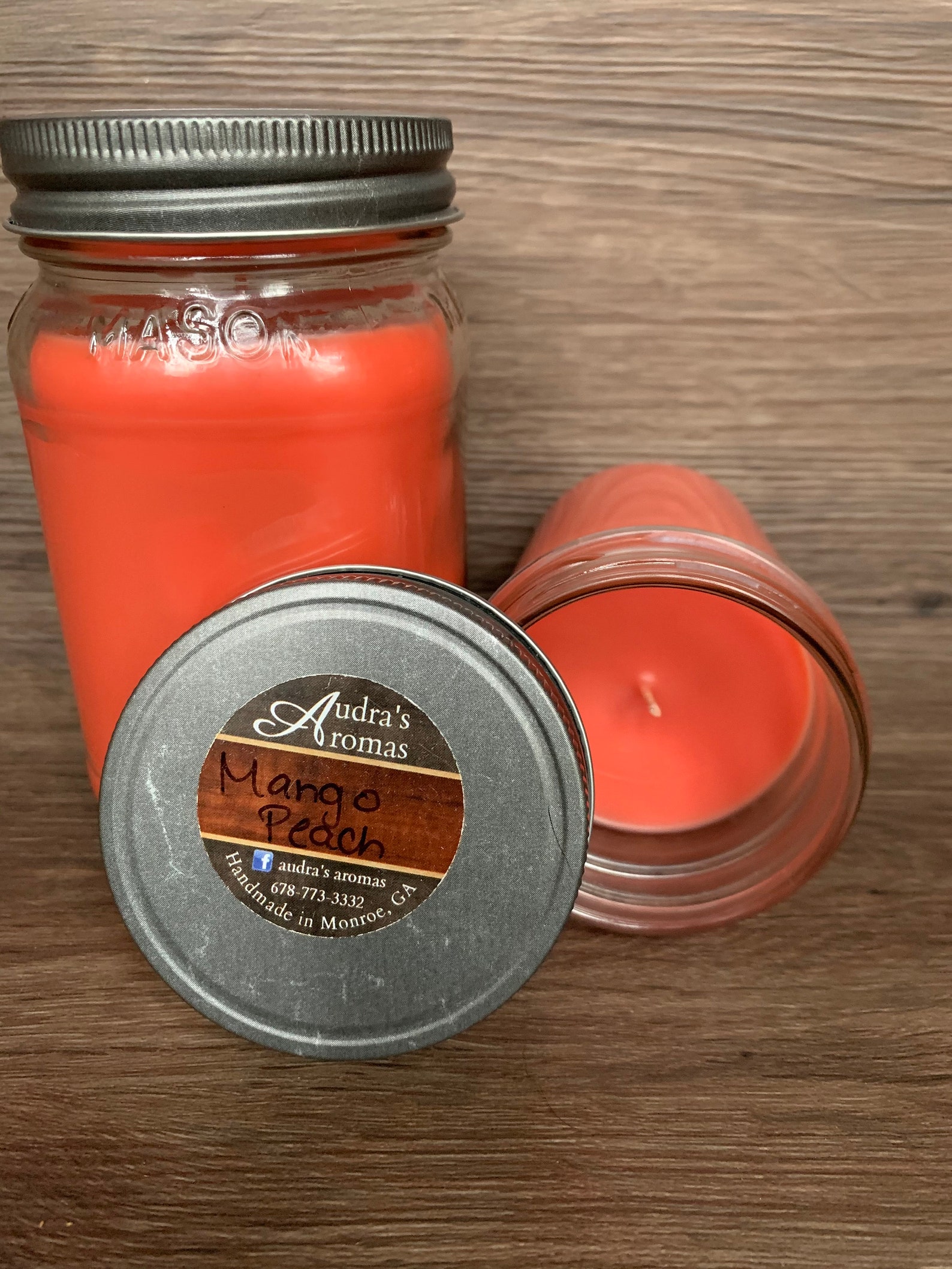 Mango Peach Scented Candle Peach Candle Mango Candle Mason - Etsy