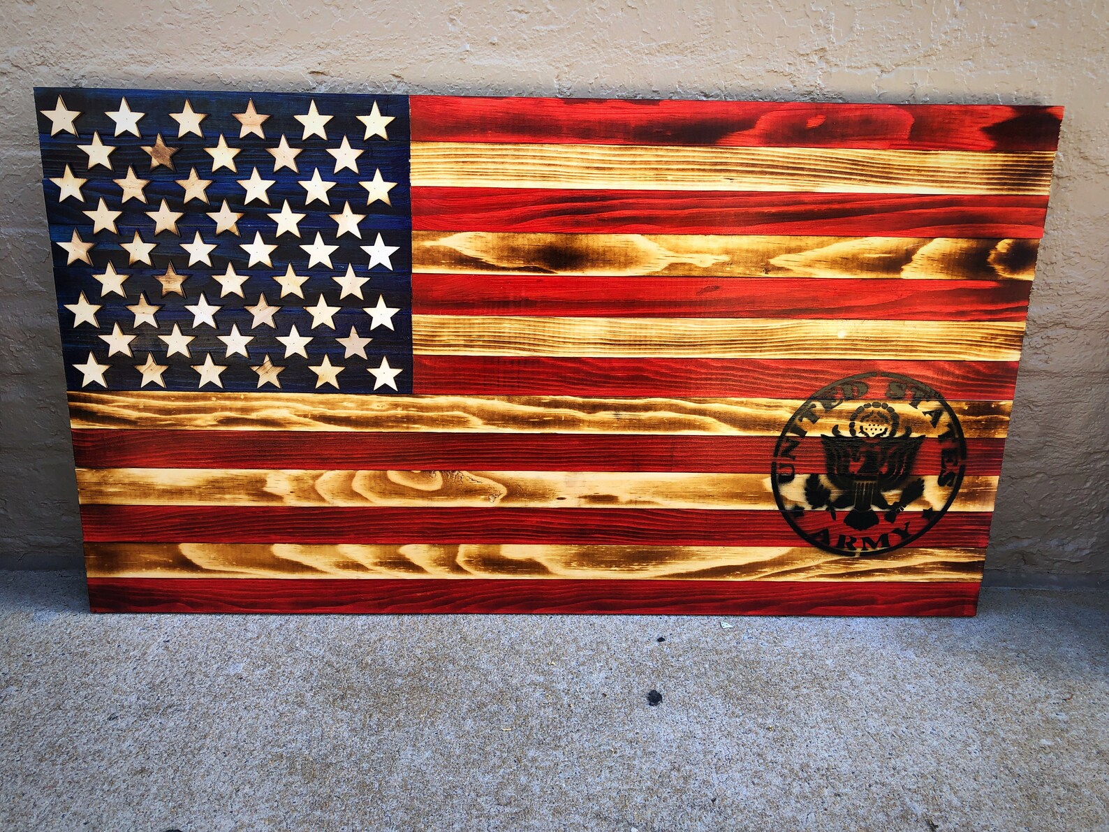 Wooden American Flag, US Army American Flag, Army Gift, US Army, Wood ...