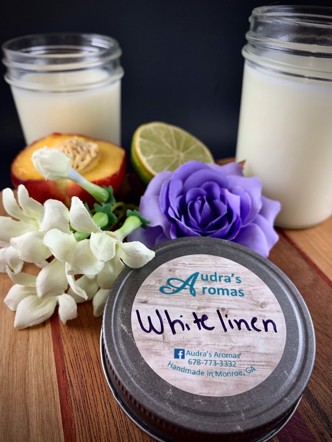 White Linen Candles/ Fresh Linen Candle/ Clean Laundry Scent/ Mason Jar ...
