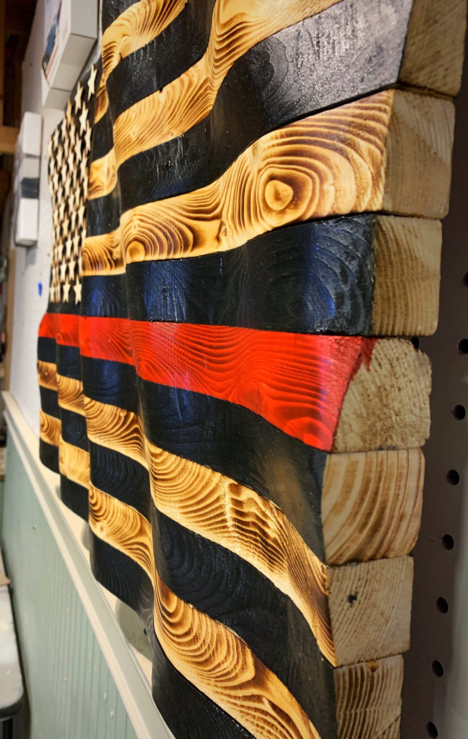 Wavy Thin Red Line Flag Fire Department Flag First Responder - Etsy