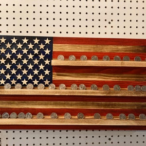 USA Coin Display, State Quarter Display, Wooden Flag, Silver Dollar ...