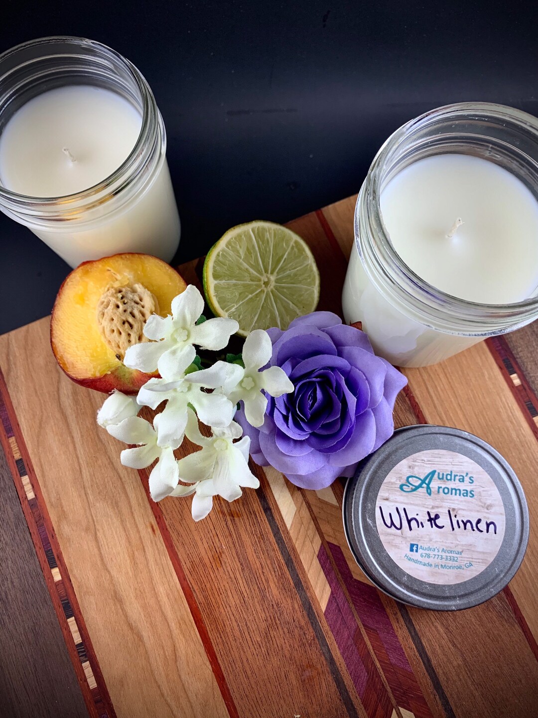 White Linen Candles/ Fresh Linen Candle/ Clean Laundry Scent/ Mason Jar ...