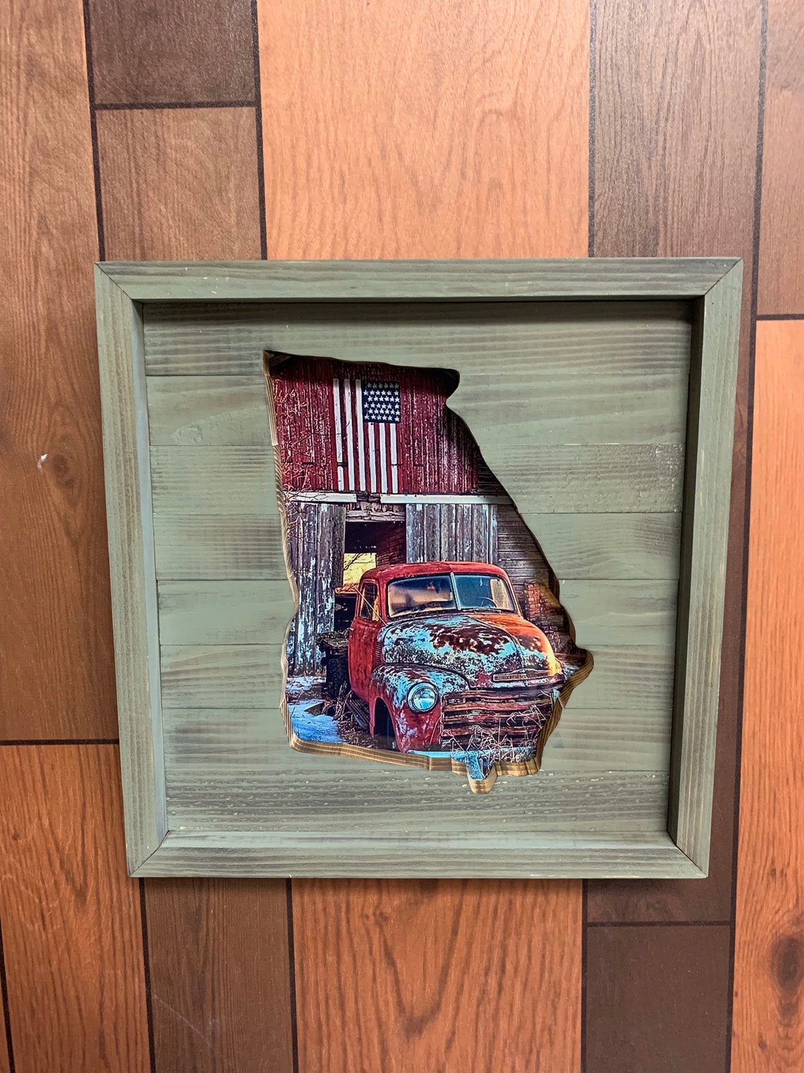 State of Georgia Truck Picture Frame Vintage Trucks Classic - Etsy