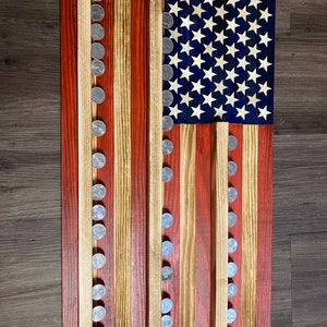 USA Coin Display, State Quarter Display, Wooden Flag, Silver Dollar ...