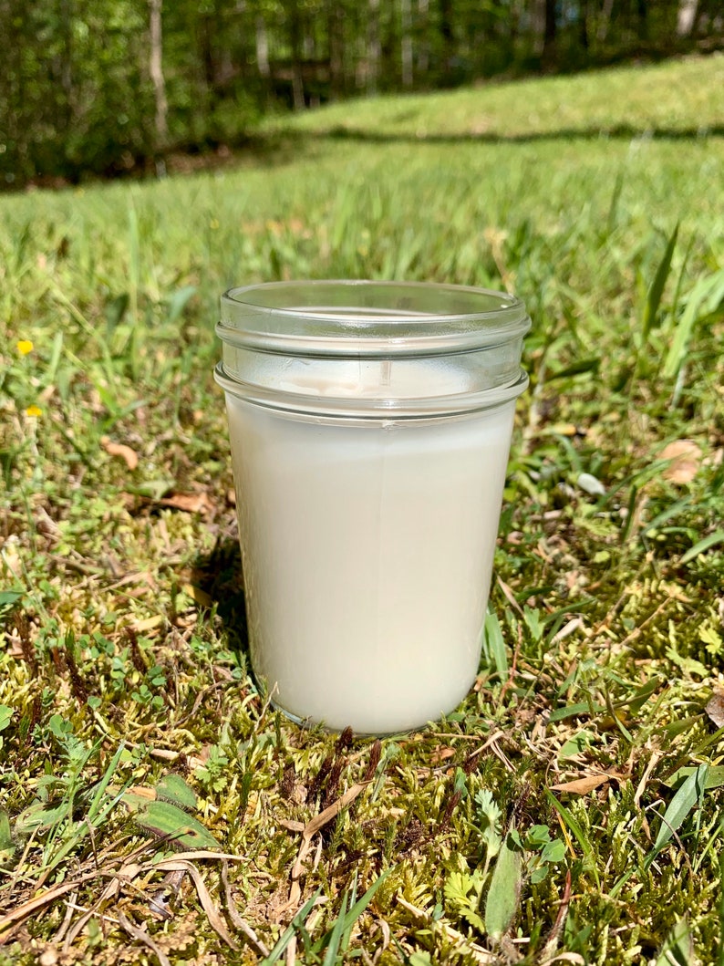 Clean Cotton Scented Candle, Clean Scent, Fresh Linen Candle, Mason Jar ...
