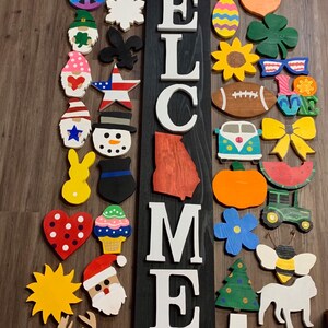 Welcome Sign With Interchangeable Pieces Doorway Welcome - Etsy Canada