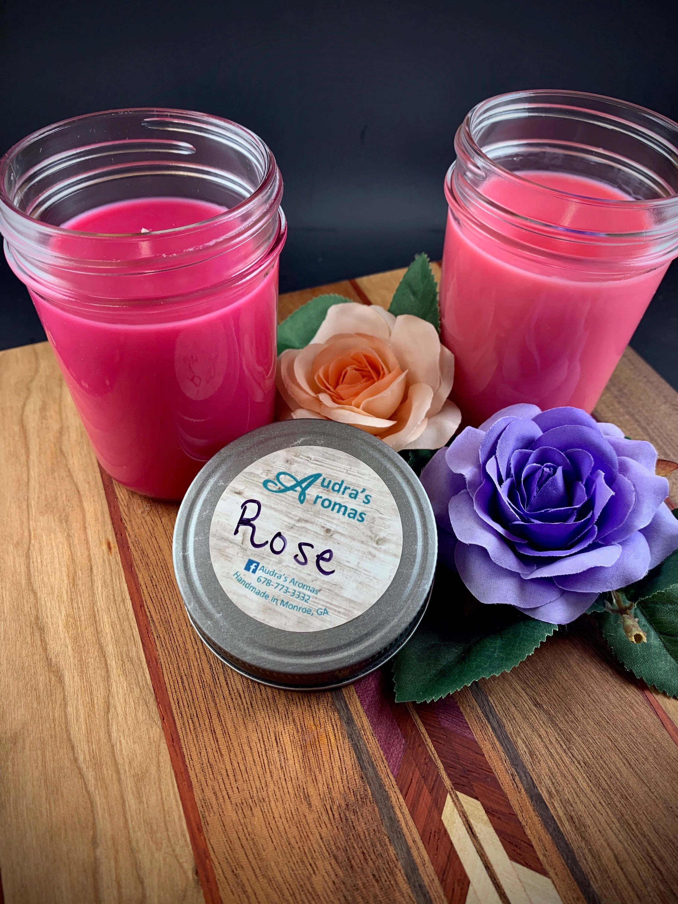 Rose Candle Floral Candle Scented Rose Candle Gift for Her | Etsy