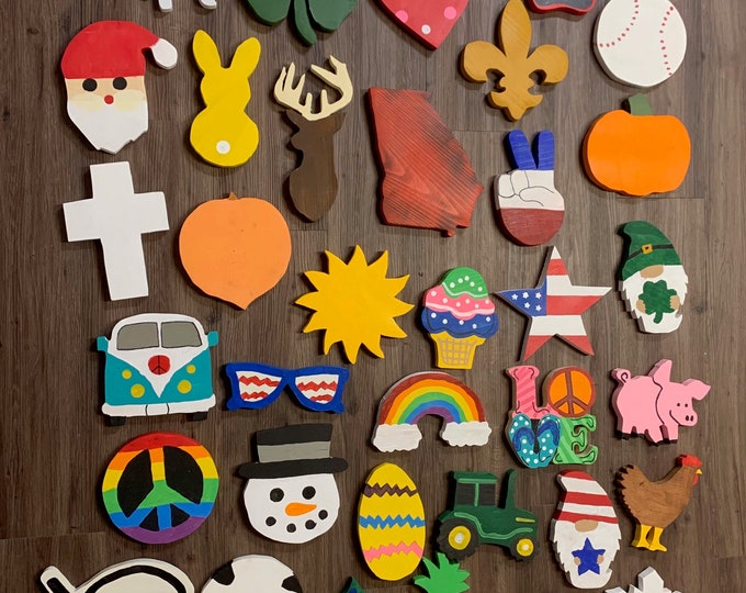 Seasonal Interchangeable Pieces, Front Door Sign, Interchangeable Home ...