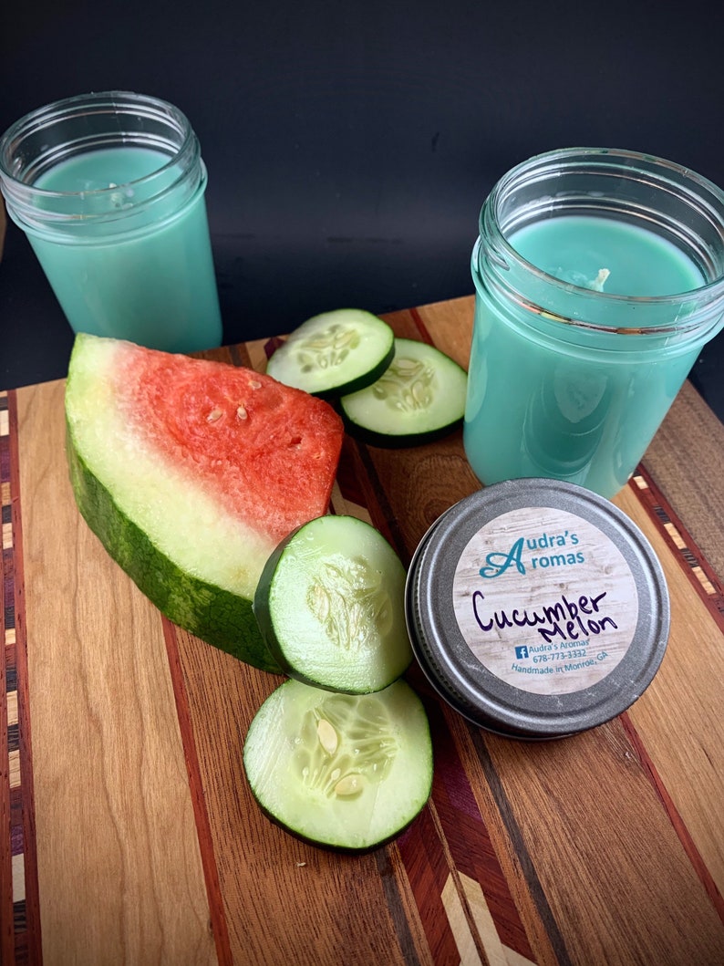 Cucumber Melon Candle/ Fresh Candle/ Clean Candle/ Gift for Her - Etsy