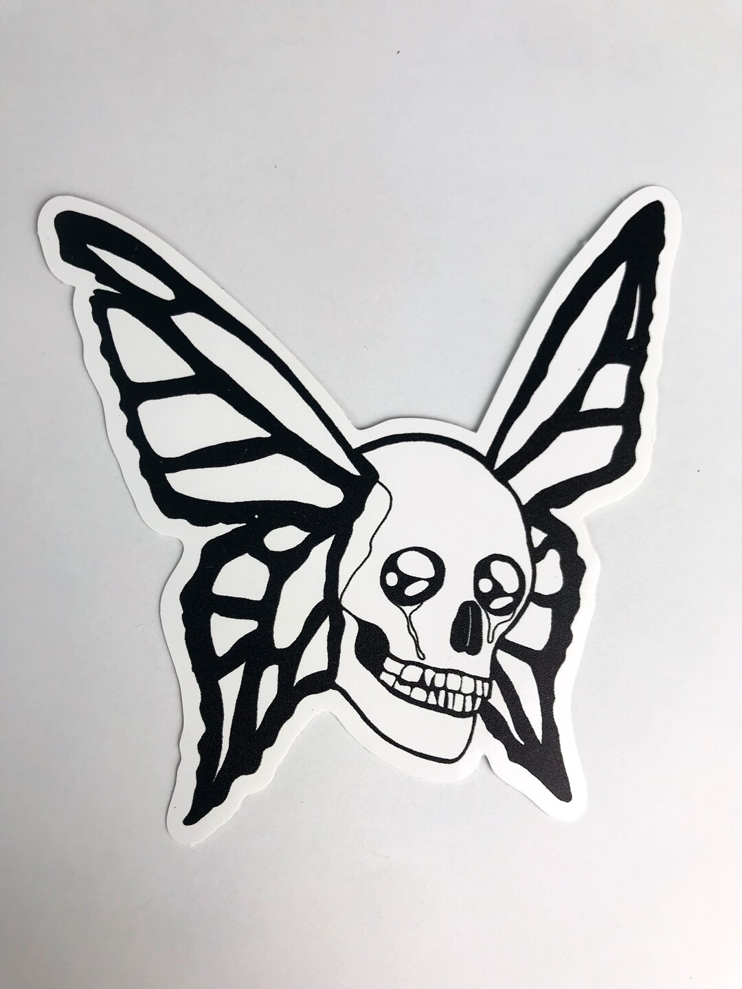 Sulking Skull Sticker - Etsy Australia