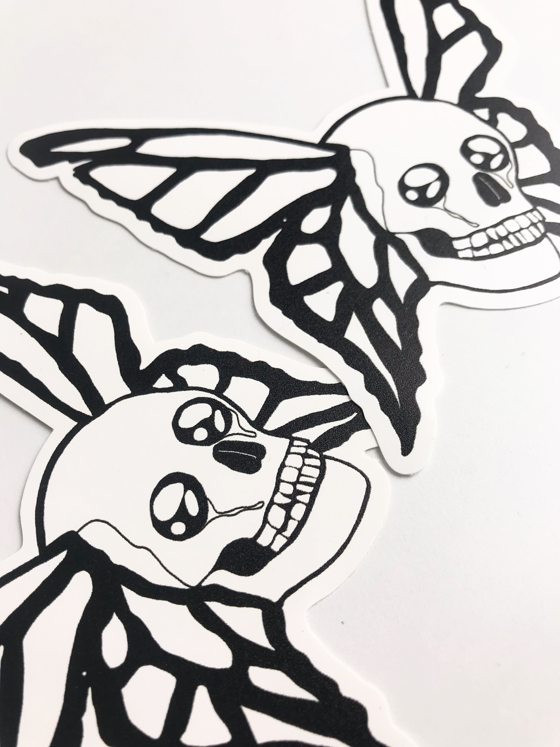 Sulking Skull Sticker - Etsy Australia