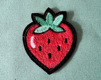 STRAWBERRY Iron-on Patch || Patches for Hats & Jackets - Etsy