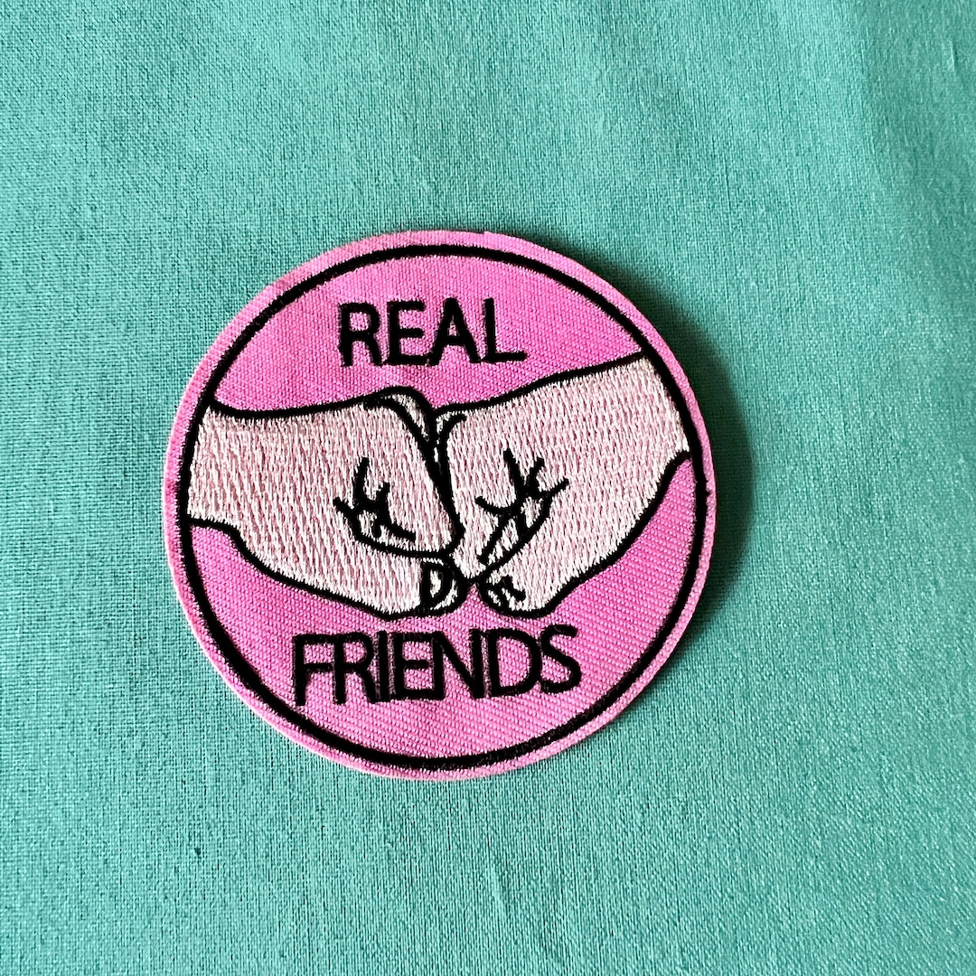 Real Friends Patches - BFF Iron on Patch - Fist Bump Iron on Patches ...