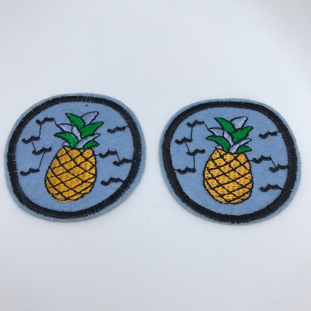 2x Pineapple Patches Pineapple Iron on Patch Iron on Pineapple Patch ...