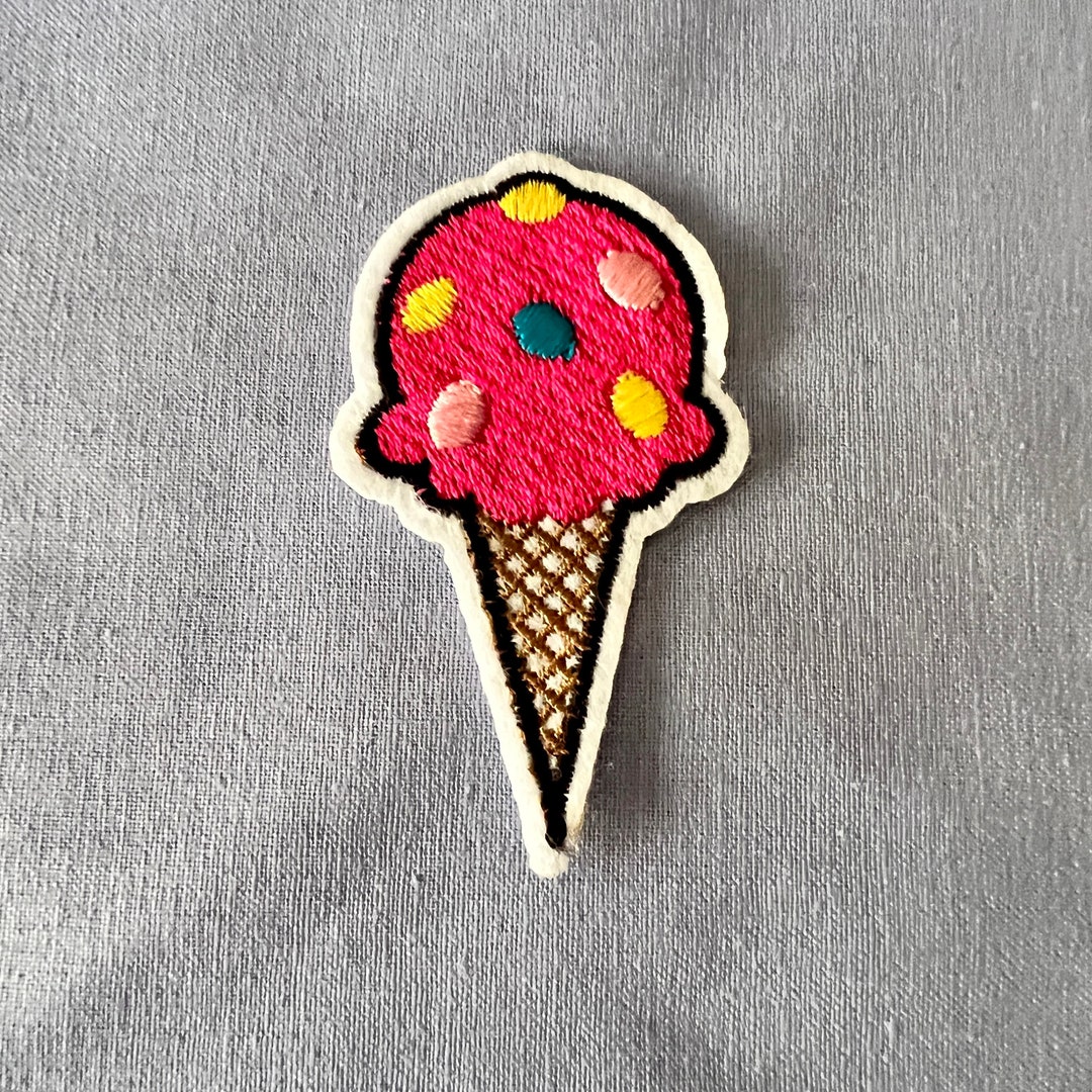Ice-cream Cone Patches Ice Cream Iron on Patch Iron on Ice Cream Patches Iron on Patches - Etsy UK