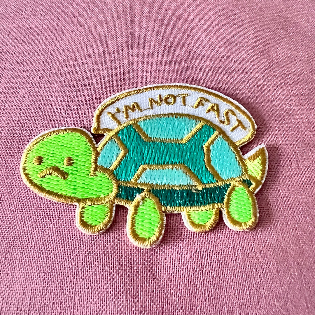 Turtle Patch - Turtle I’m Not Fast Iron on Patch - Iron on Turtle ...
