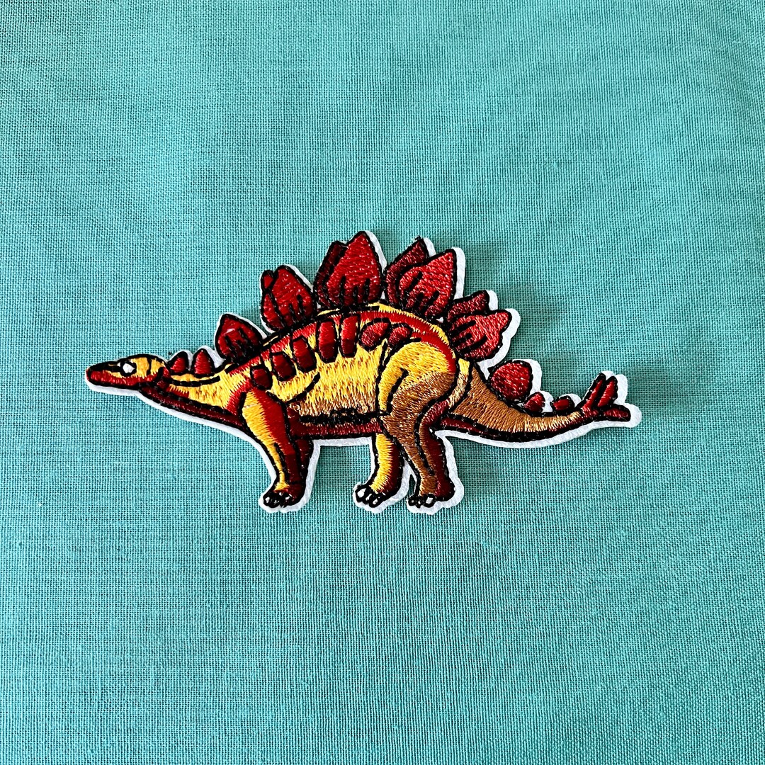 Stegosaurus Patch Dinosaur Iron on Patch Iron on Patches Patches for Jackets Sew on Iron on ...