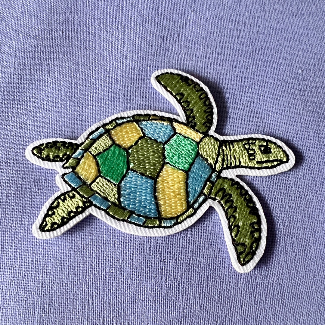 Turtle Patch - Green Turtle Iron on Patch - Tortoise Iron on Patches ...